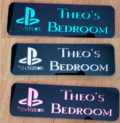 Personalised GAMER gaming PS PLAYSTATION Door Wall Sign plaque Name ...