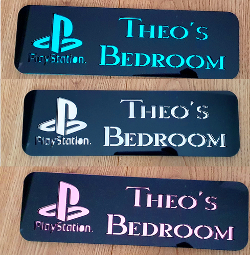 Personalised GAMER gaming PS PLAYSTATION Door Wall Sign plaque Name ...