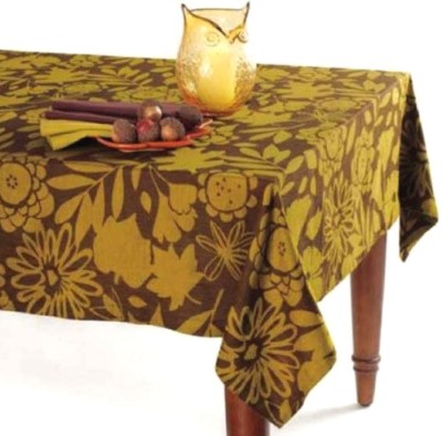 Tablecloth 60x84 by Tag Fall Tabletop Decor Brown & Lime Green Floral ...