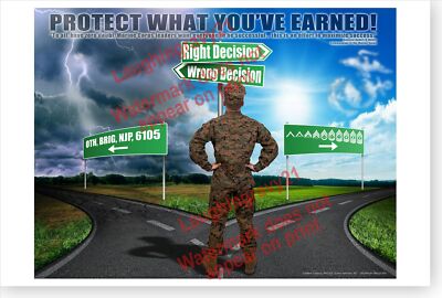 USMC Marine Corps 2016 Protect What You've Earned Poster | eBay