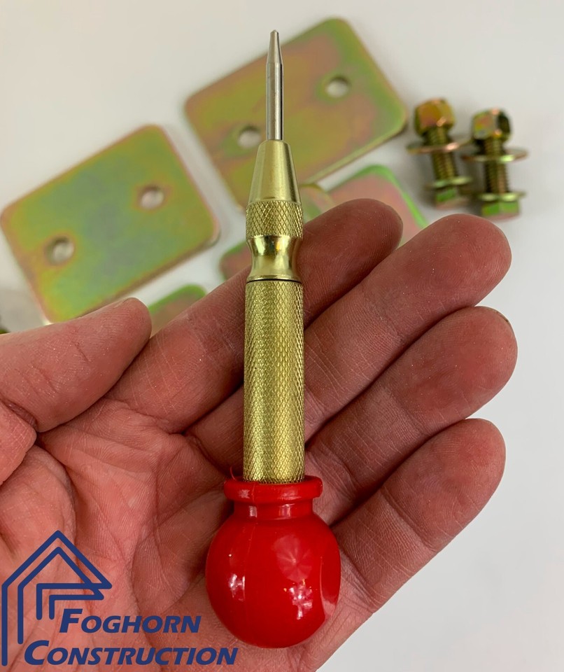 Pair of 3/8" Bolt On Grab Chain Hooks with Free Center Punch Tool ...