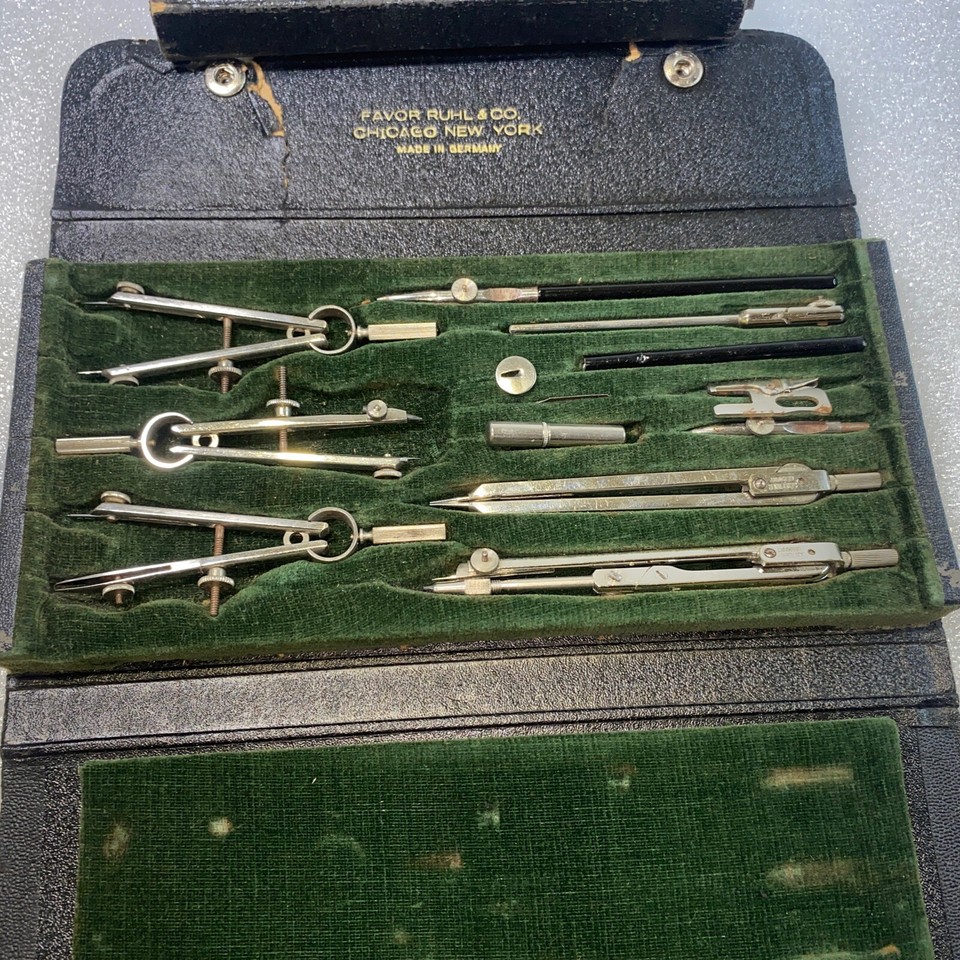 Rare Antique Favor Ruhl & Co Made In Germany Drafting Set | eBay