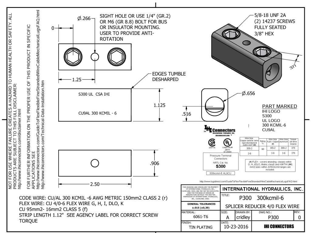 Splicer Reducer Cable Wire Screw Barrel Lug Splice Connector 2/0 2 4 ...