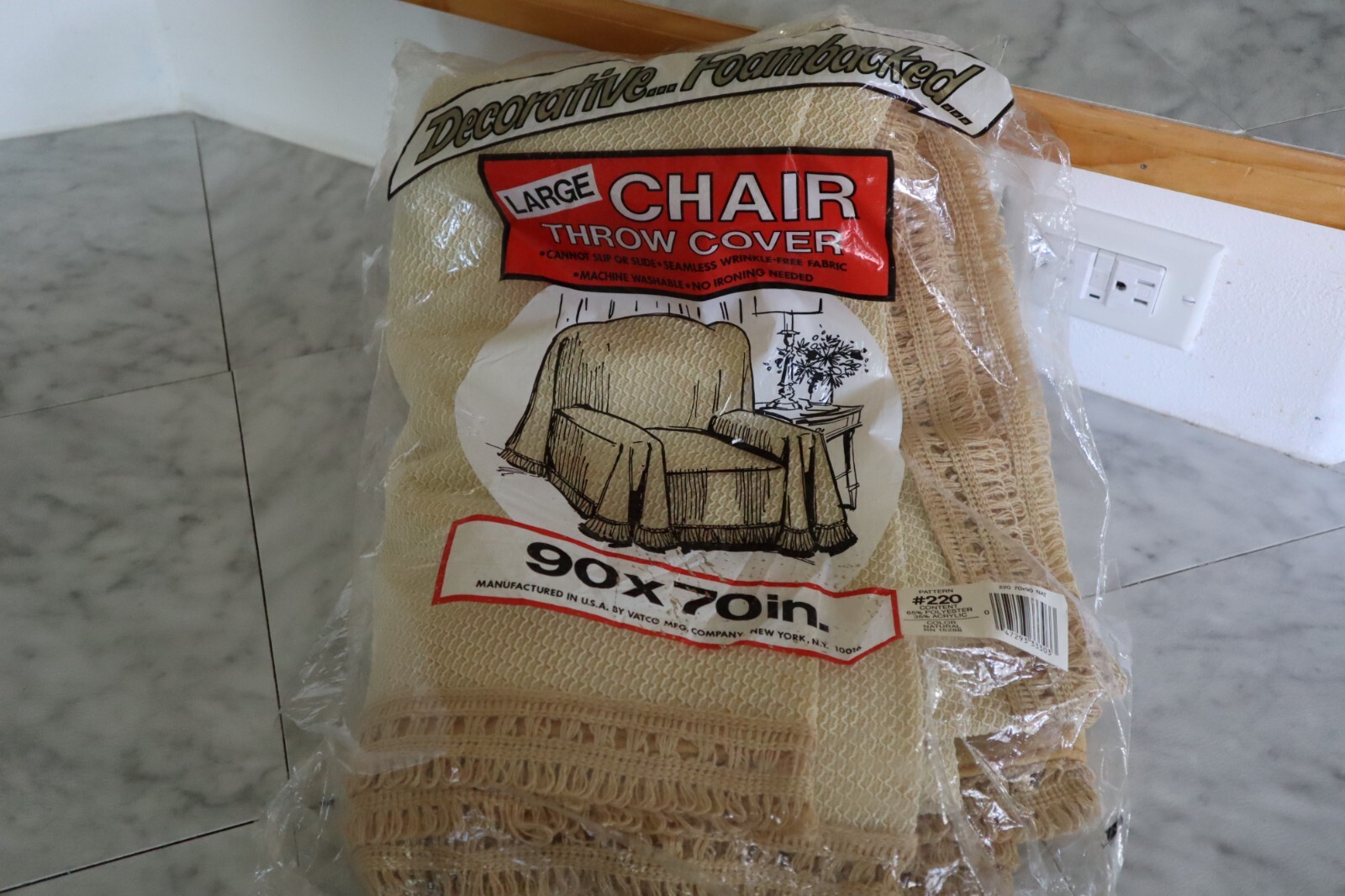 Vintage large chair throw cover 90 x 70 (new, for 2 chairs) USA (no ...