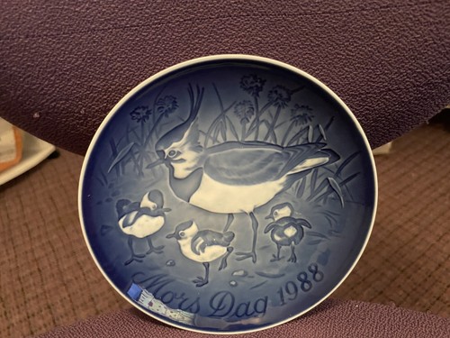 Mors Dag 1988 COPENHAGEN Blue Jay Birds 6" Plate B&G Mothers Day Made ...