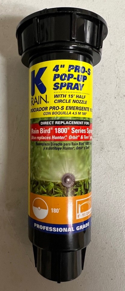 K-RAIN 4" PRO-S POP-UP SPRAY SRINKLER BODY, 1800 SERIES 319761 - BLACK ...