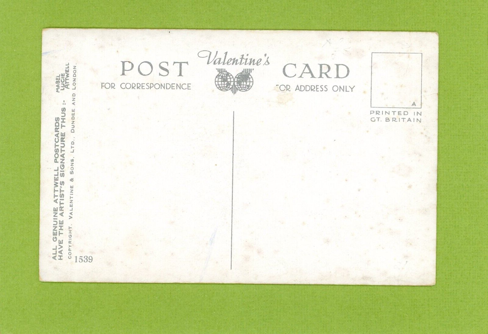 Mabel Lucie Attwell A/S Vintage Postcard - Valentine & Sons | eBay
