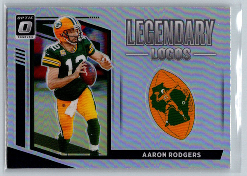 2021 Donruss Optic #LL-8 Aaron Rodgers Silver Prizm Legendary Logos ...