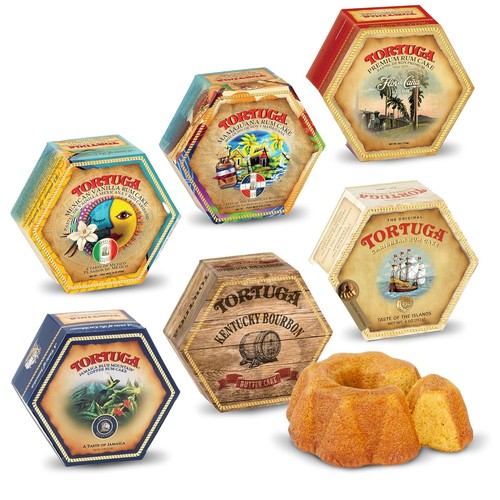 TORTUGA Provenance Rum Cake Variety Pack – 4 oz. - 6 4 Ounce (Pack of 6 ...