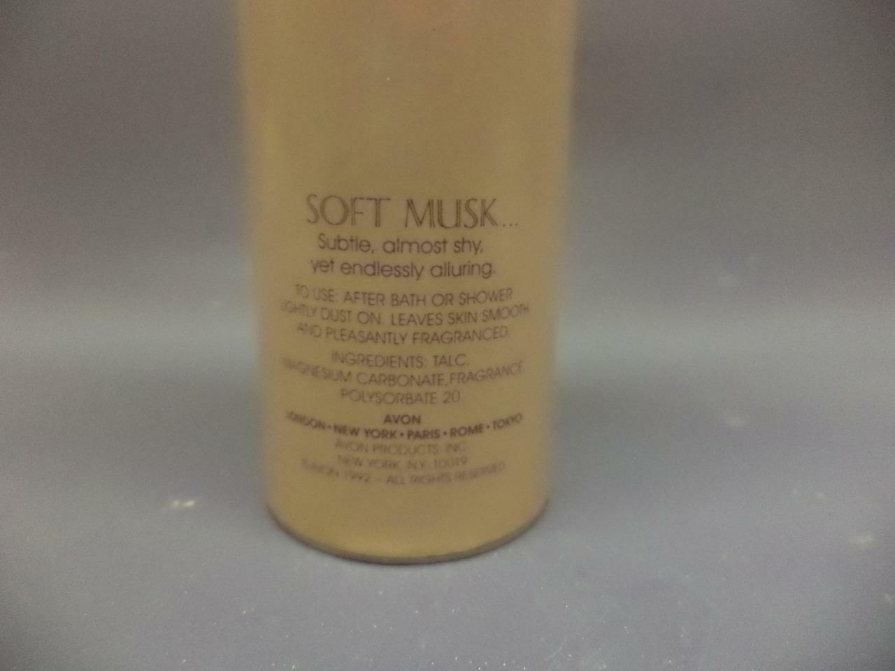 Vintage HTF Avon Soft Musk Perfumed Talc 5.25 oz. | eBay