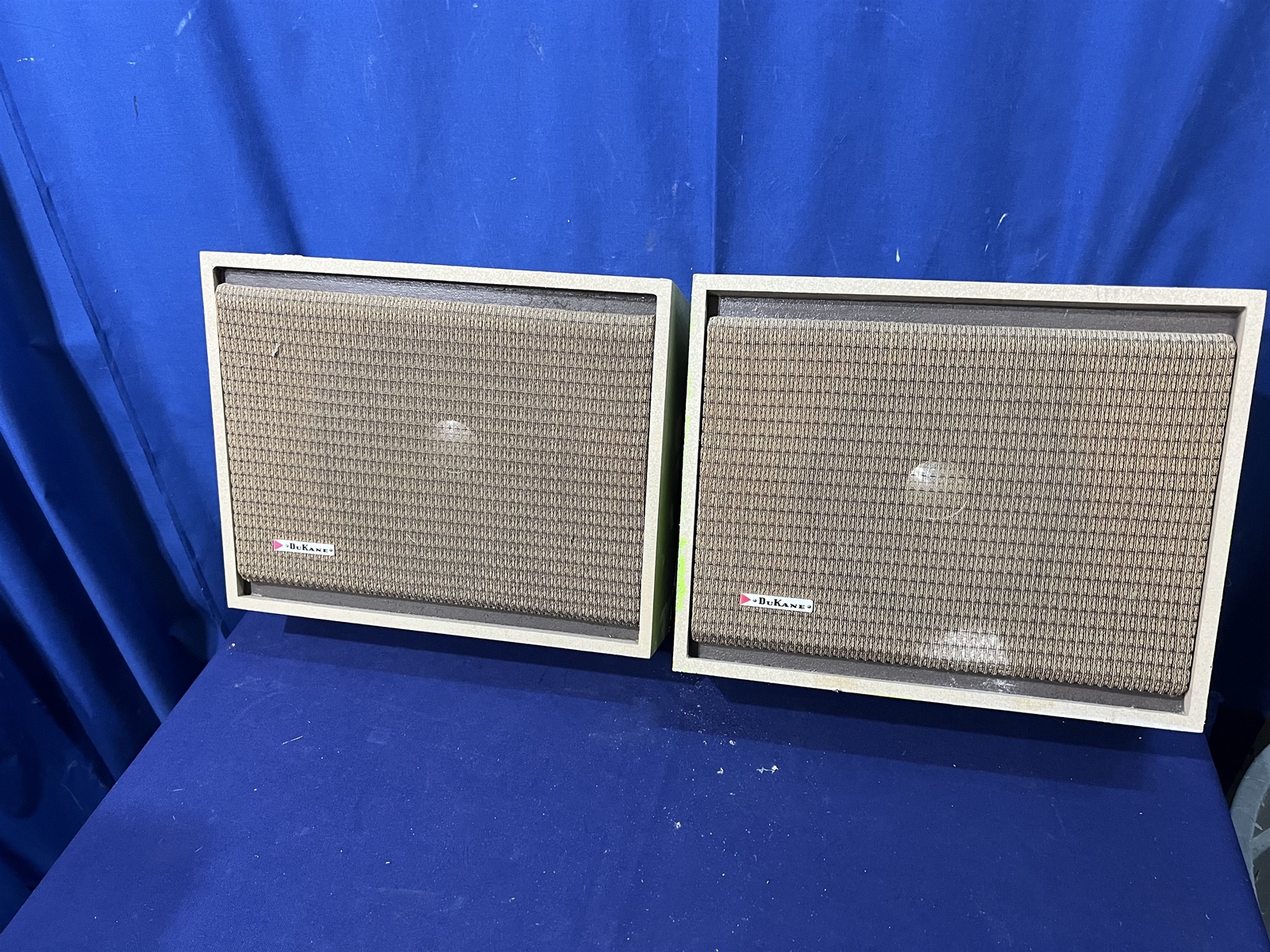 2X Dukane 5A455 8" Wall Speaker In Wood Cabinet Vintage PA SYSTEMS FREE ...