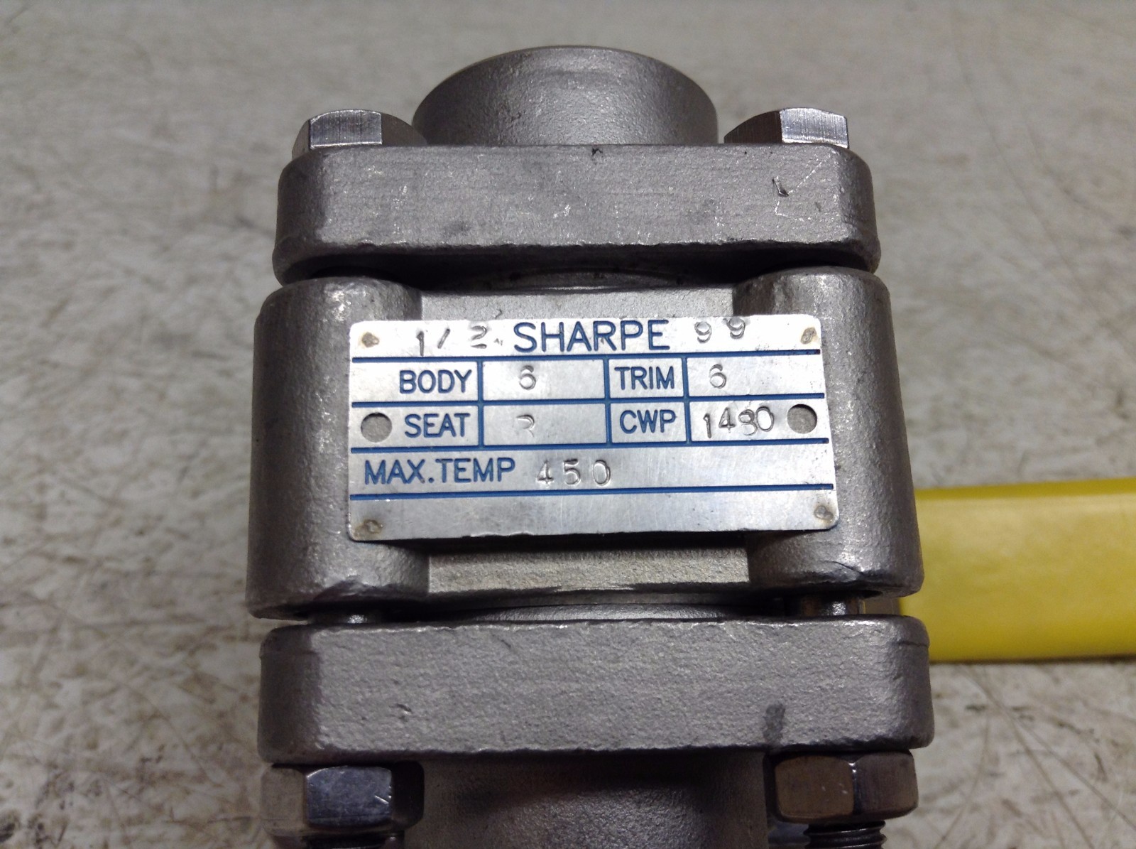 Sharpe CF8M 1/2" Body 6 Trim 6 Seat R 1480 CWP Ball Valve | eBay