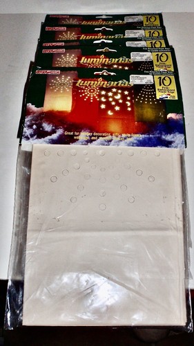 White Luminary Bags- Sunburst-LED Candle Bag- Party Wedding Event Sack ...