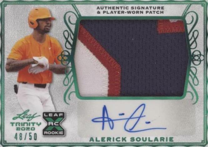 2020 Leaf Trinity - Patch Autograph Alerick Soularie #PA-AS3 Green /50 ...