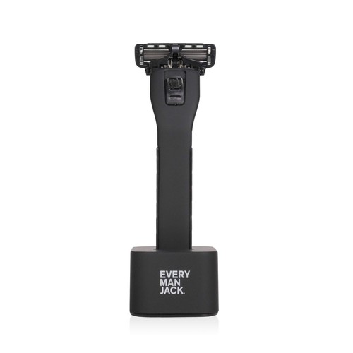 Every Man Jack Black Razor Set for Men W/ 4 Refill Cartridges Display ...