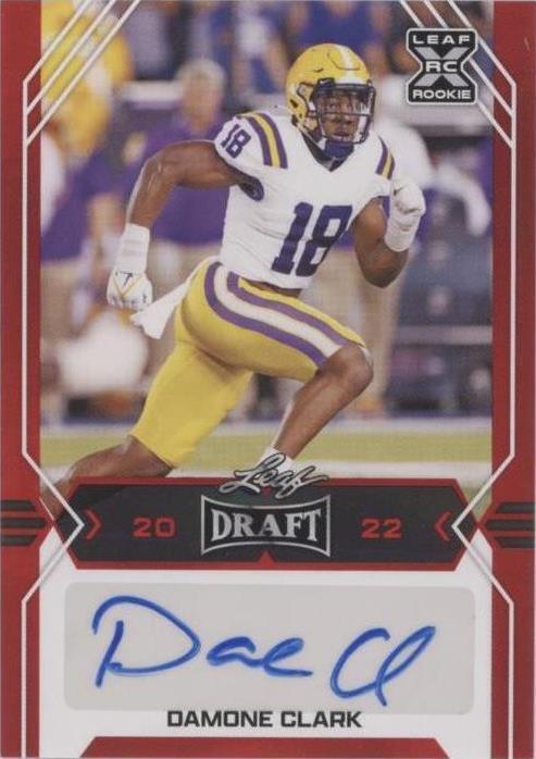 2022 Leaf Draft - Autographs Damone Clark #BA-DC1 Red (AU, RC) for sale ...