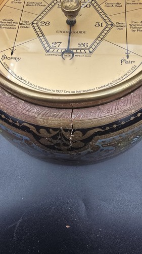 Antique 1927 TAYLOR 'Stormoguide' Decorative Wood Barometer Taylor ...