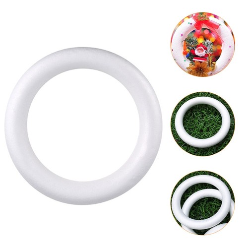 Small foam wreath White foam wreath Wreath rings Small rings Circle ...
