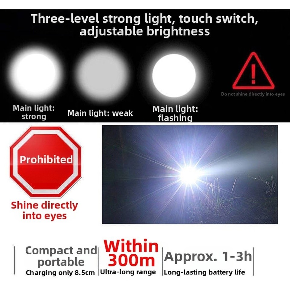 LED Flashlight USB Rechargeable for For MINI Compact Aluminum Alloy High Beam | eBay UK