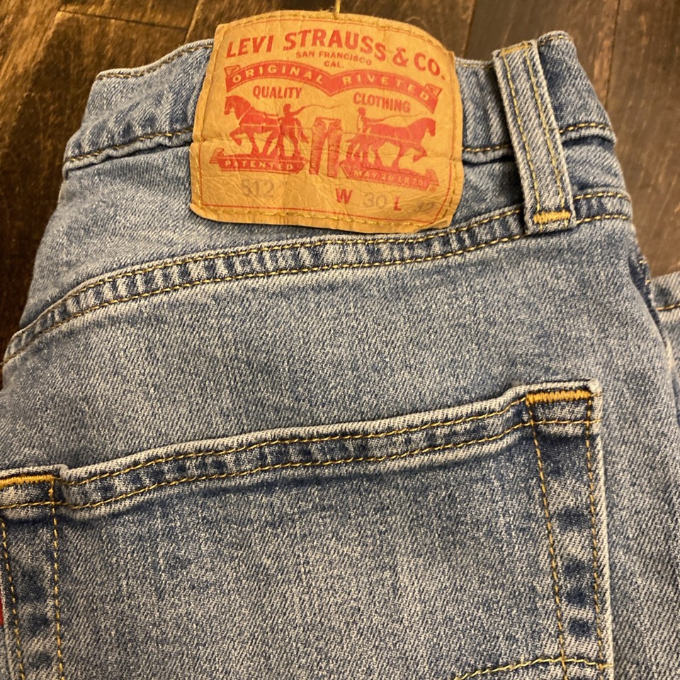Mens Levi Red Tabs - Dark Wash 501’s Straight Leg - Light 512 Tampered ...