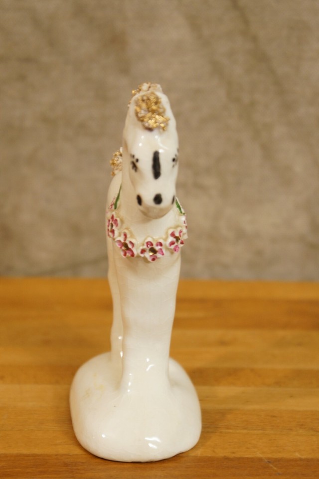 1950's Porcelain Spaghetti Horse Figure Mid Century Modern Signed Dated ...