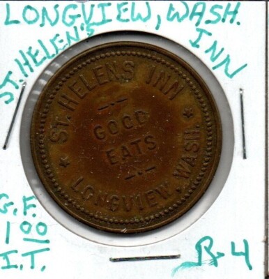 Lebam Washington - St Helen's Inn - One Dollar trade token | eBay