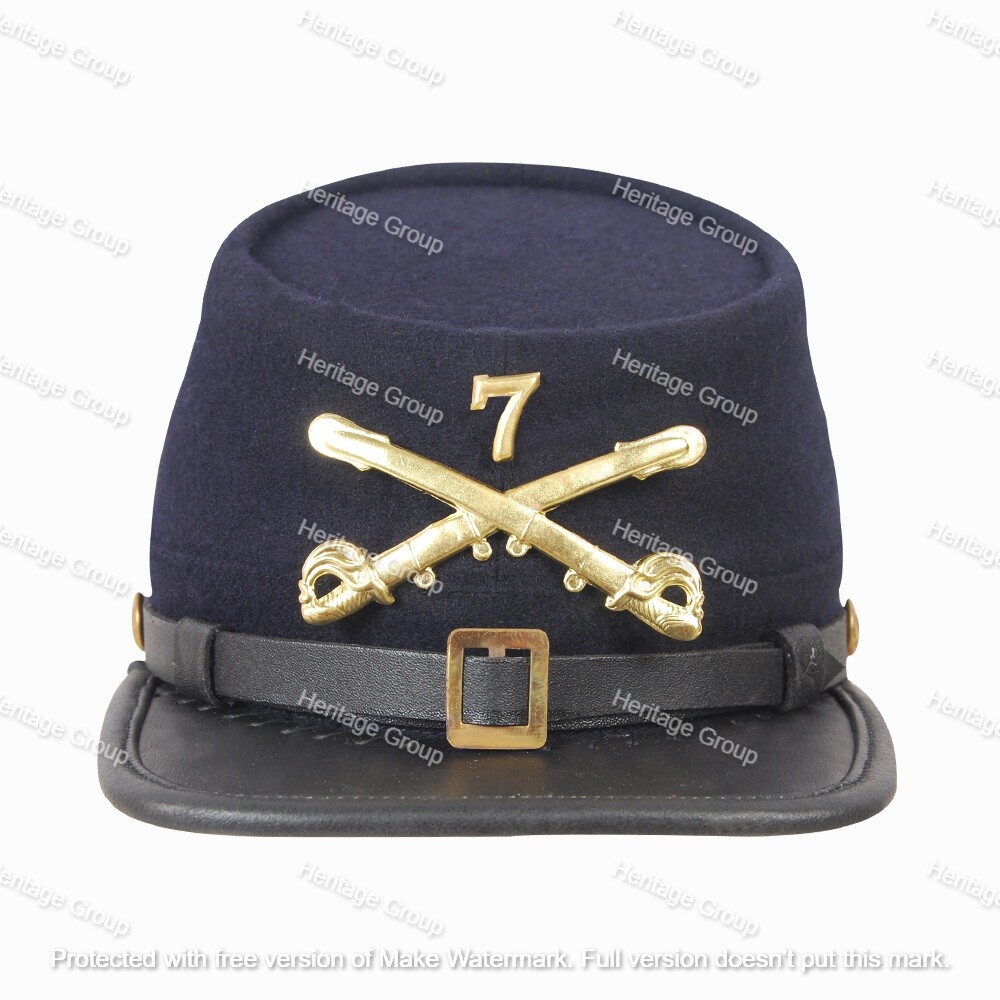 US Civil War Union 7th Cavalry Kepi Hat All Sizes DDP (Shipping) - No ...