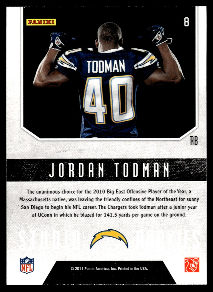 2011 Panini Rookies & Stars #8 Jordan Todman Rookie Los Angeles ...