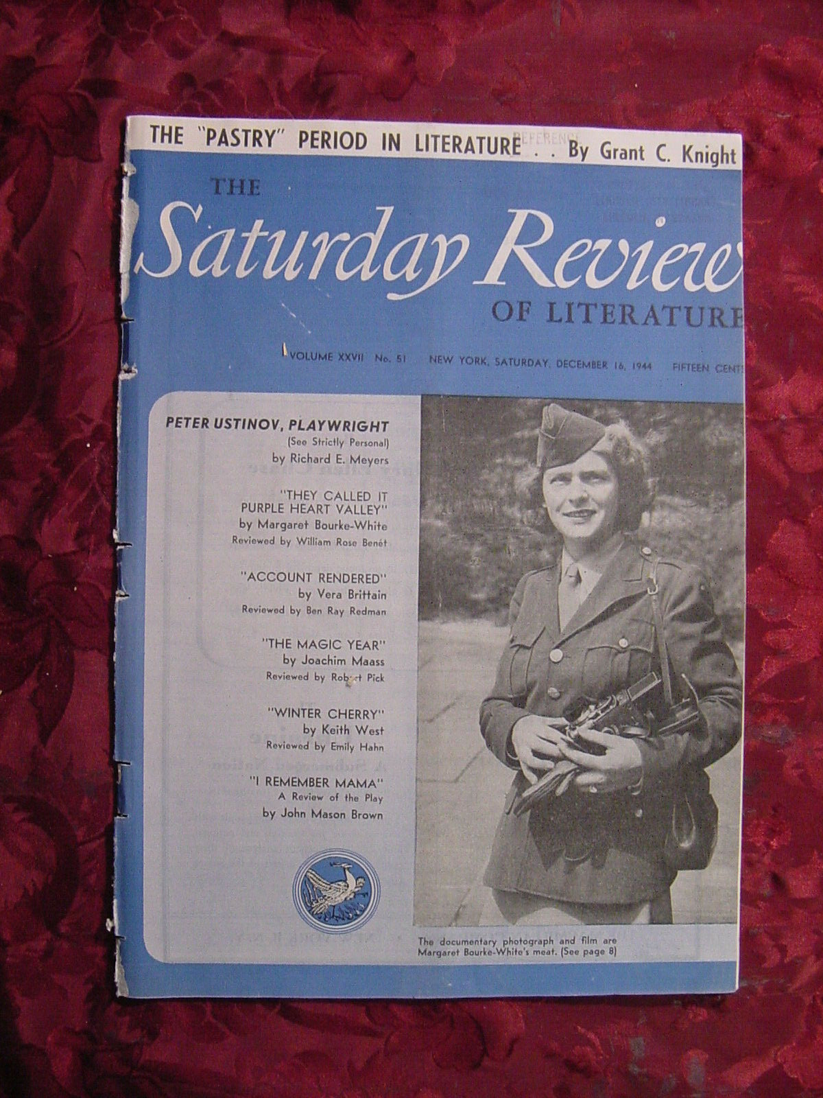 SATURDAY REVIEW September 16 1944 Ordway Tead Harry J. Carman Robert ...