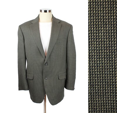 Ralph Lauren Blazer 42R Gray 100% Wool Soft Tweed Sports Coat Professor ...