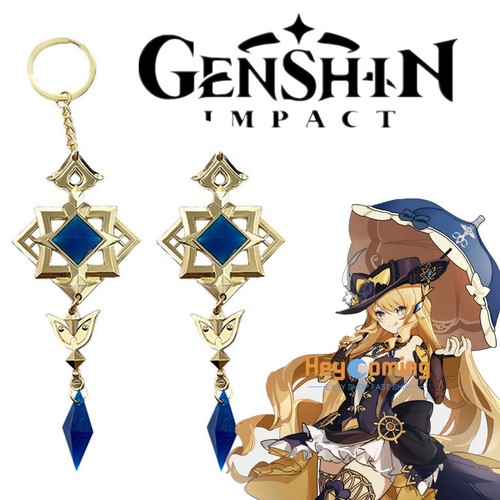 Genshin Impact Navia Cosplay Badge Pendant Keychain Keyrings Lapel Pin ...