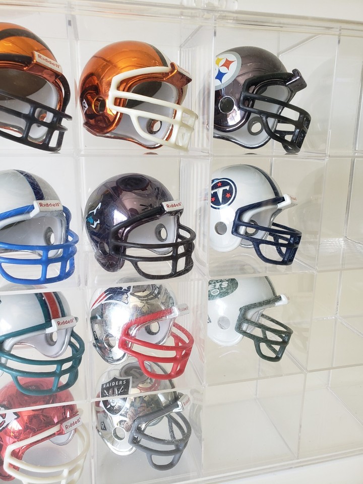 Lot of 15 Riddell Mini 2000 NFL Chrome Helmet Pocket Pro Display ...