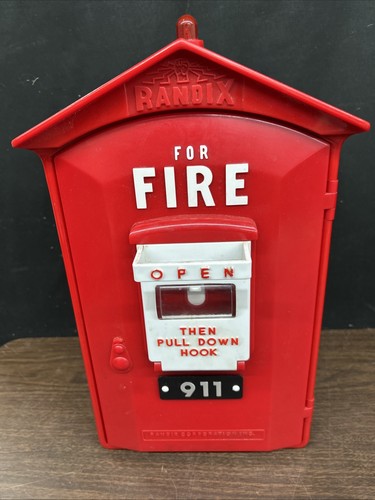 Vintage Randix Fire House Box 911 Red Telephone Landline Novelty | eBay