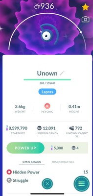 Pokemon Shiny Unown D Go 20k Registered | eBay