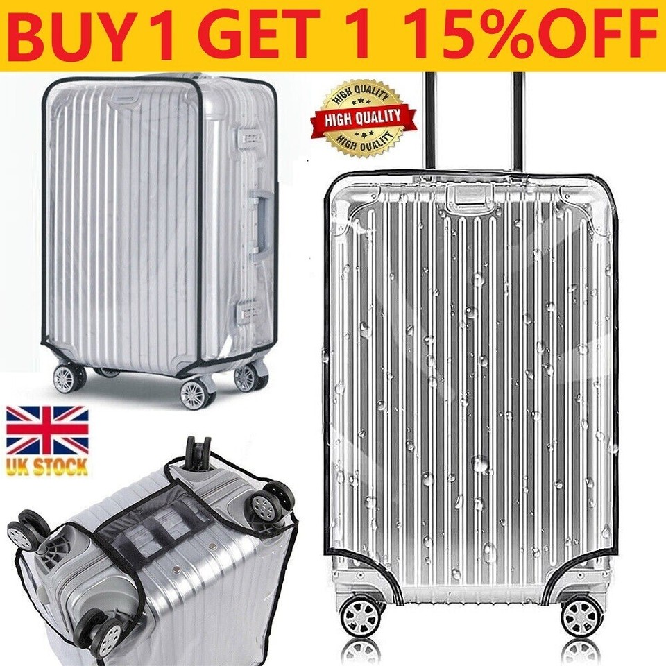 PVC Transparent Luggage Protector Suitcase Dust Clear Cover 18"/20"/24 ...