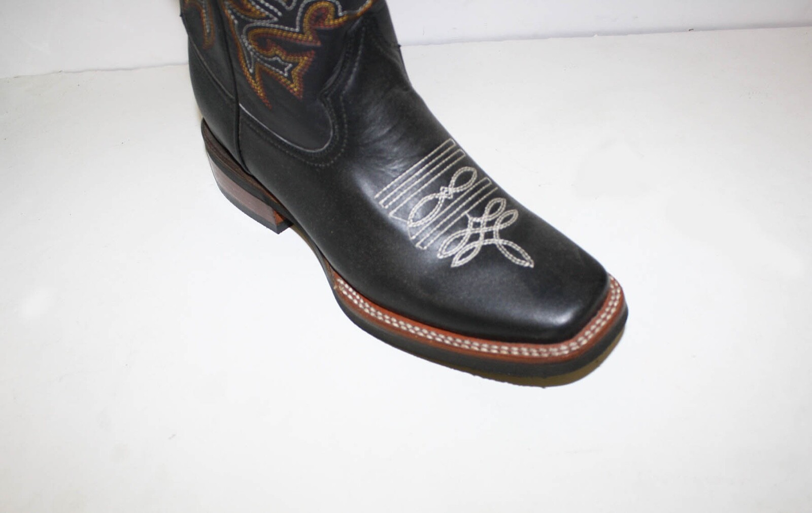 RODEO BOOTS COWBOY GENUINE LEATHER WESTERN SQUARE TOE BOTAS VAQUERAS DE ...