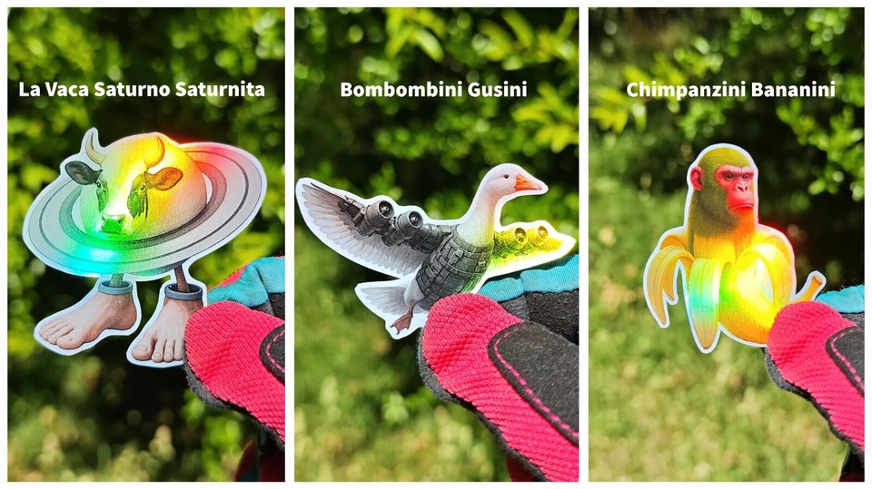 Italian Brainrot Holo Stickers | Tralalero Tralala | Tung Sahur ...