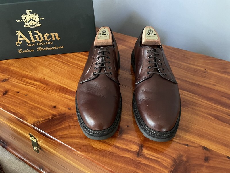 Alden 9432S Brown Chromexcel Plain Toe Blucher | Alden Model Project