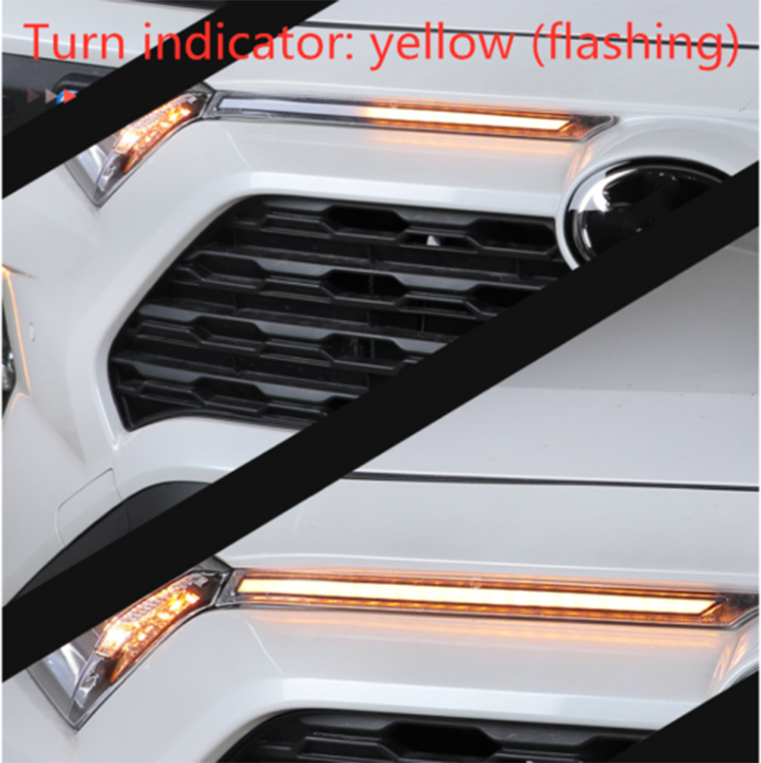 For Toyota RAV4 2019-2023 Car Hood LED Light Driving Turn Signal ...
