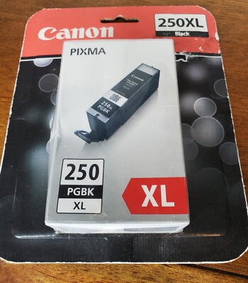 Genuine Cannon Pixma PGBK 250 XL Black Ink Cartridge New Sealed Printer ...