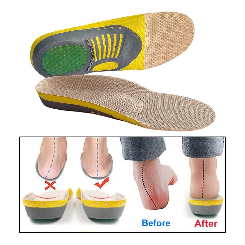 Orthopedic Flat Foot Sole Pad Orthotic Insoles Shoes Insert Light Large ...