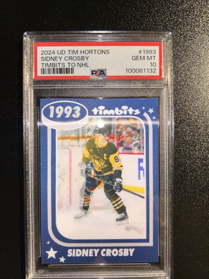 2024-25 Upper Deck Tim Hortons Timbits to NHL #1993 Sidney Crosby ...