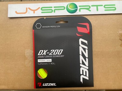 New UZZIEL DX-200 HEXAGON 12M TENNIS STRING POWER SPIN YELLOW | eBay