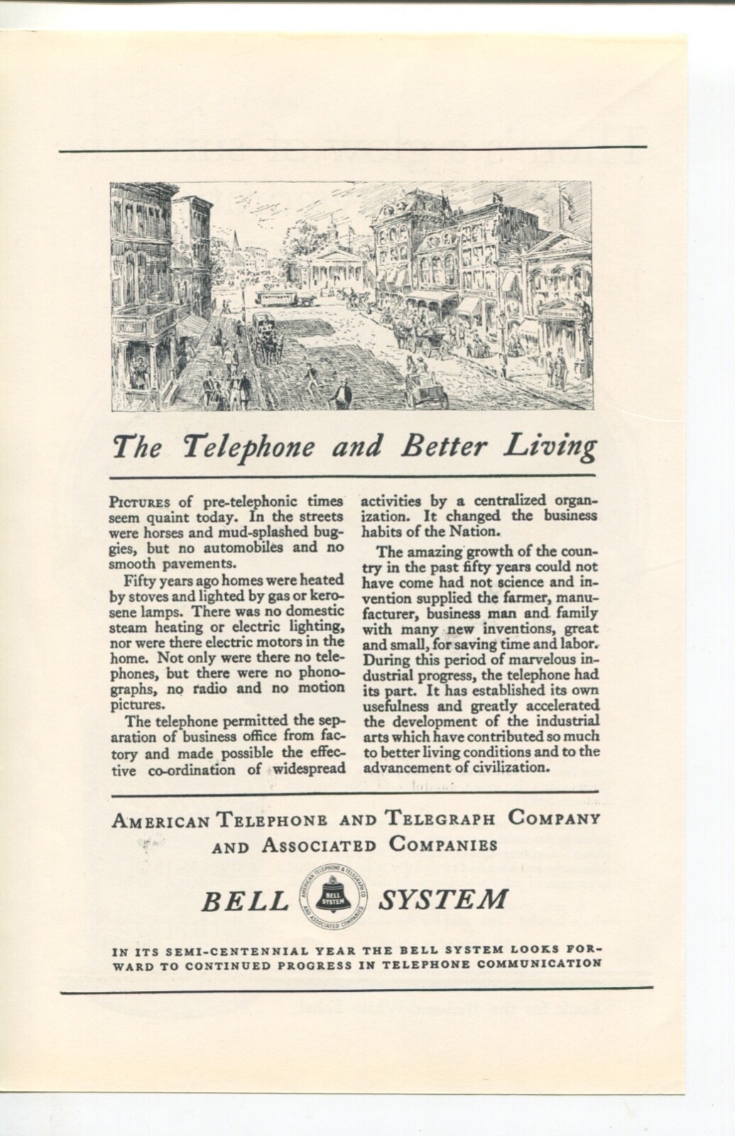 1926 BELL SYSTEM AT&T The Telephone And Better Living ~ VINTAGE PRINT ...