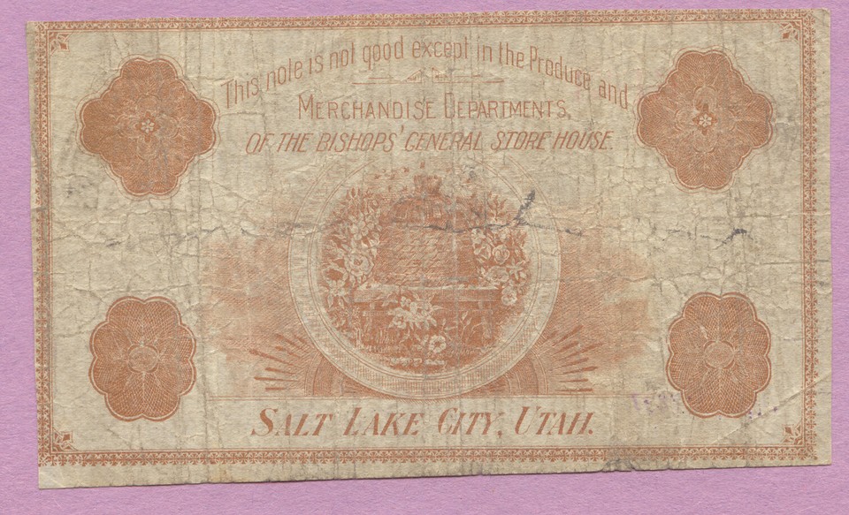 1897 Good for Five Cents, Salt Lake City Utah, Bishops' General Store ...