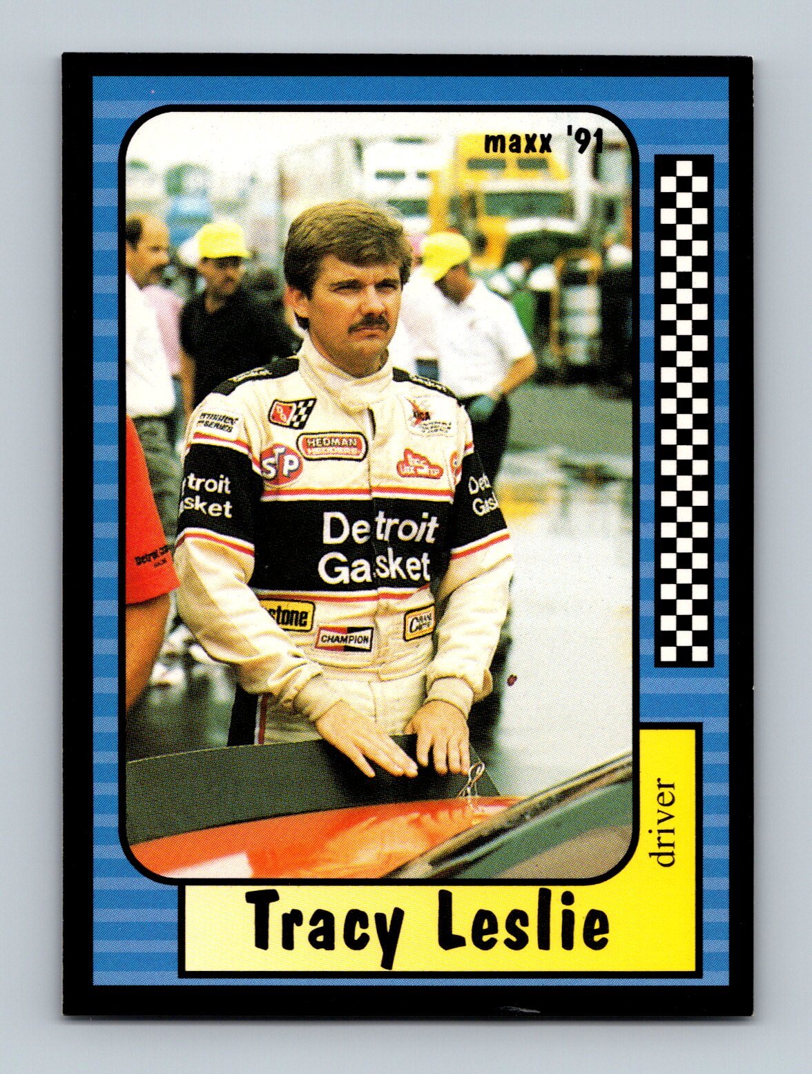 1991 Maxx Nascar Race Card #116 Tracy Leslie Driver | eBay