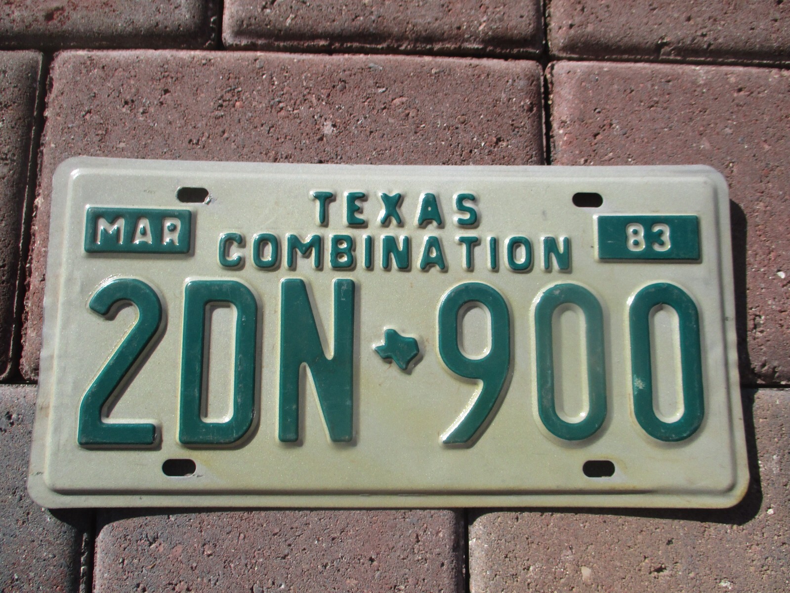 Texas 1983 Combination license plate # 2DN 900 | eBay