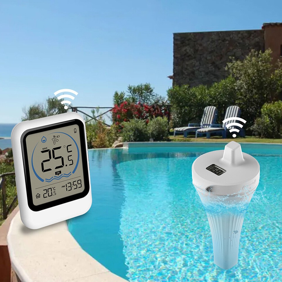 Digital Pool Thermometer IPX7 Waterproof Easy Read for Swimming Pools ...