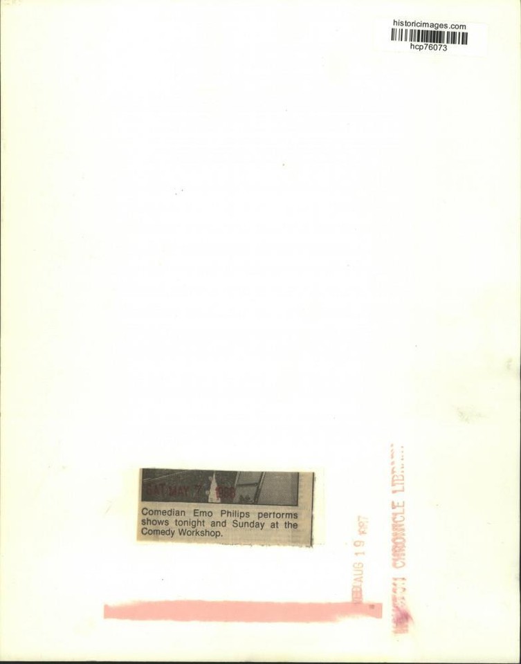1987 Press Photo Comedian Emo Philips - hcp76073 | eBay