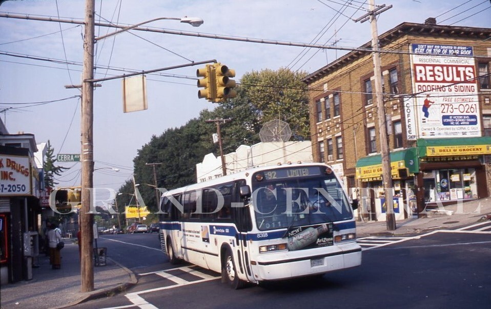 ORIGINAL 1996 NYCTA MTA NEW YORK CITY BUS SLIDE RTS-06 #8318 STATEN ...